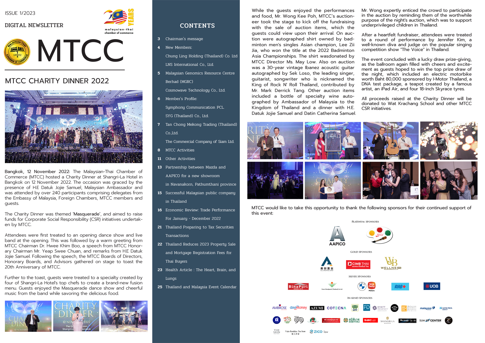 MTCC NEWS 1/2023 - Malaysian - Thai Chamber of Commerce